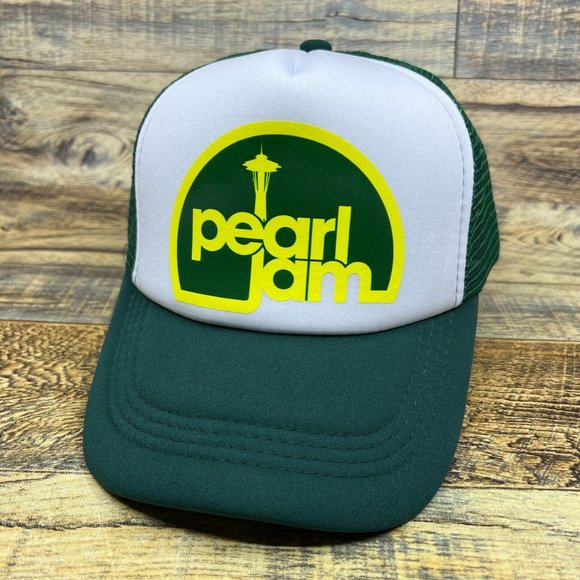Unbranded | Accessories | Pearl Jam Mens Trucker Hat Green Snapback 9s ...
